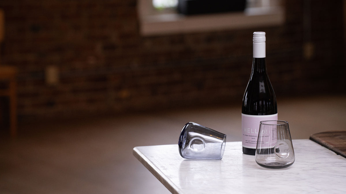 Artisanal glassblowing unique stemless wine glass designs – Dougherty ...